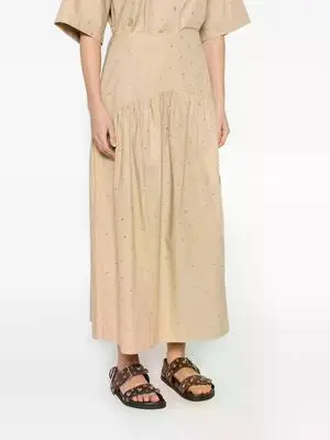 Sandro Embellished A-line Maxi Skirt