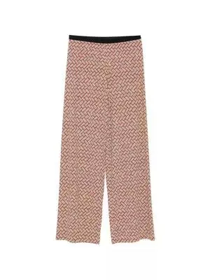 SIYU Geometric-print Trousers