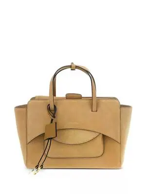 HIDESINS Flap Suede Tote Bag - Neutrals