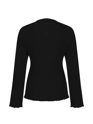 ANIM Crinkled Button-up Cardigan With Scarf