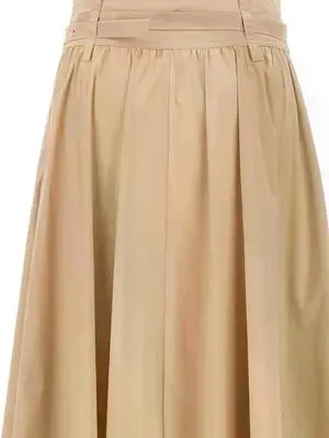 Liu Jo Cotton-blend Poplin Skirt With Belt