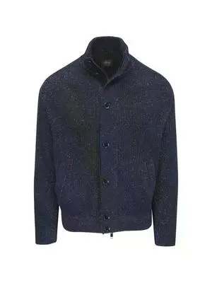 Brioni Ribbed-knit Cardigan