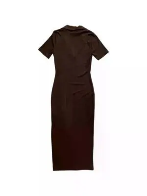 THE DRESS Short-sleeve Ribbed Midi Dress