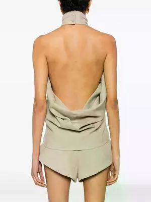 Magda Butrym Halterneck Top - Neutrals