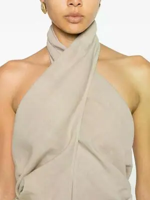 Magda Butrym Halterneck Top - Neutrals