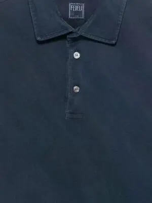 Fedeli Short-sleeve Polo Shirt - Blue