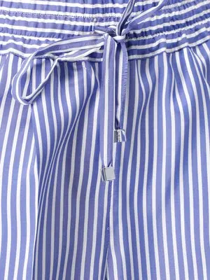 Kiton Wide Leg Silk Pants - Blue