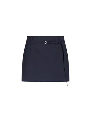 DUNST Belted Mini Skirt