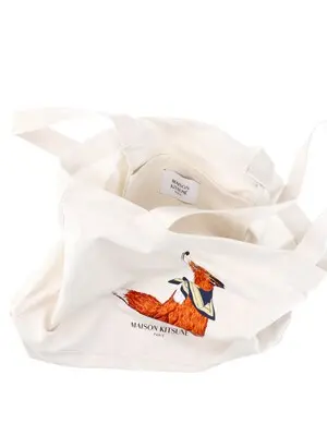 Maison Kitsuné Dreaming Fox Tote Bag - Beige