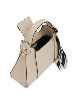 Strathberry Arkshell Medium Leather Handbag - Oat