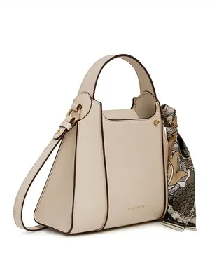 Strathberry Arkshell Medium Leather Handbag - Oat