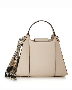 Strathberry Arkshell Medium Leather Handbag - Oat