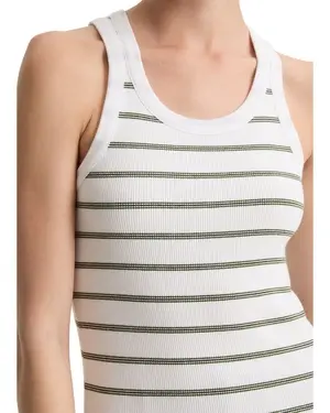 Vince Stripe Scoop Neck Tank Top