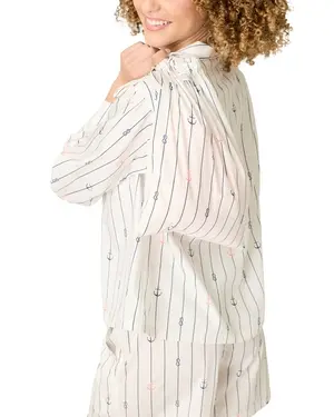 PJ Salvage Afterparty Poplin Pajama Set - Ivory