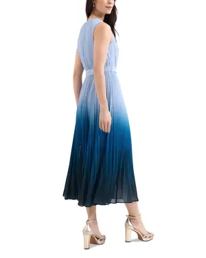 PHASE EIGHT Sleeveless Ombre Pleated Midi Dress