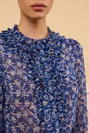 Ulla Johnson Clio Printed Silk Blouse
