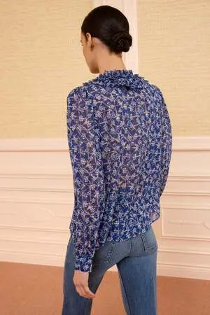 Ulla Johnson Clio Printed Silk Blouse