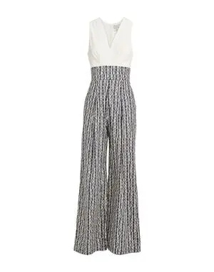 ALESSIA SANTI Crepe Geometric-print Jumpsuit