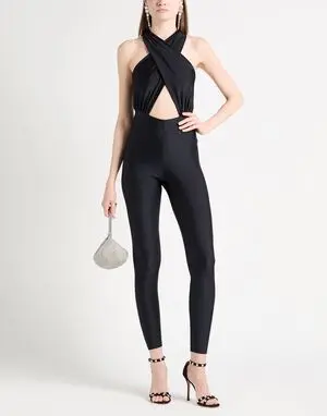 Andamane Solid Sleeveless Jumpsuit - Black