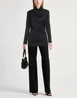 ANIYE BY Long Sleeve Turtleneck With Gathered Detailing - Black