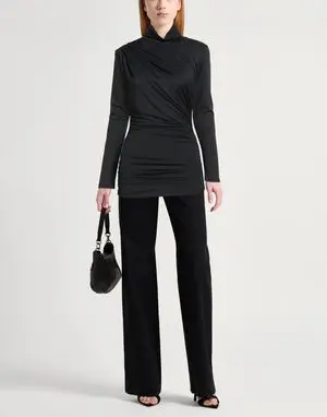 ANIYE BY Long Sleeve Turtleneck With Gathered Detailing - Black