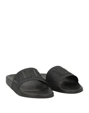 Valentino Garavani Rubber Pool Slides - Black