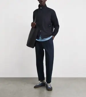 Paul & Shark Wool Bomber Jacket - Navy