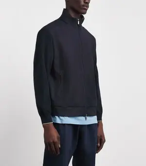 Paul & Shark Wool Bomber Jacket - Navy