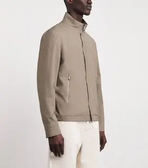 Paul & Shark Wool-silk Bomber Jacket - Beige