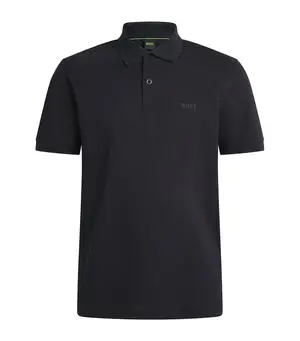 BOSS Pima Cotton Logo Polo Shirt - Blue