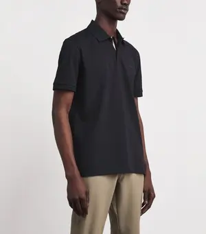 BOSS Pima Cotton Logo Polo Shirt - Blue