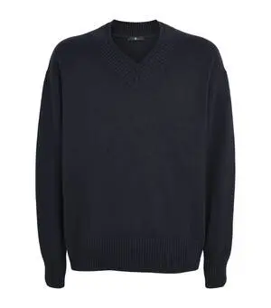 7 For All Mankind Wool-blend Double V-neck Sweater