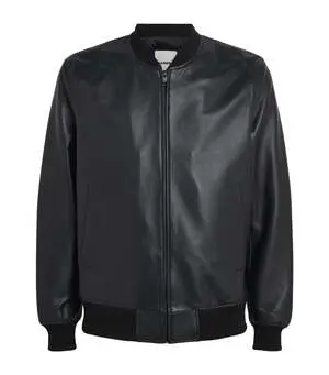 Sandro Leather Bomber Jacket
