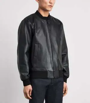 Sandro Leather Bomber Jacket
