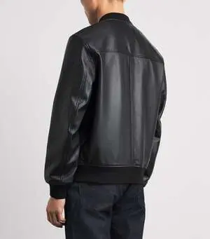 Sandro Leather Bomber Jacket