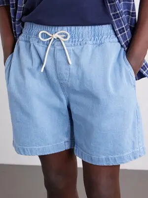 Portuguese Flannel Denim Drawstring Shorts