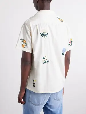 Portuguese Flannel Embroidered Organic Cotton Shirt
