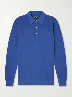 BEAMS Cotton-blend Piqué Polo Shirt