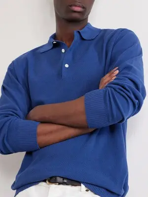 BEAMS Cotton-blend Piqué Polo Shirt