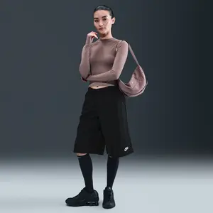 Nike Mid-rise Loose Knee-length Shorts - Black