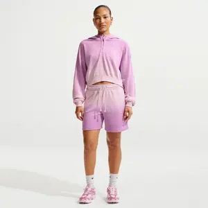 Nike Sportswear Phoenix Fleece Oversized Henley Hoodie - Pink