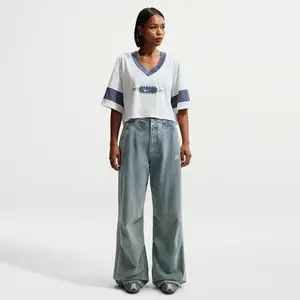 Nike Cropped Jersey Top - White