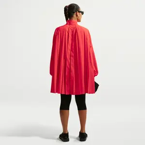Nike Sportswear Oversized Long-sleeve Pleated Mini Dress - Red