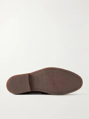 Brunello Cucinelli Suede Penny Loafers - Brown