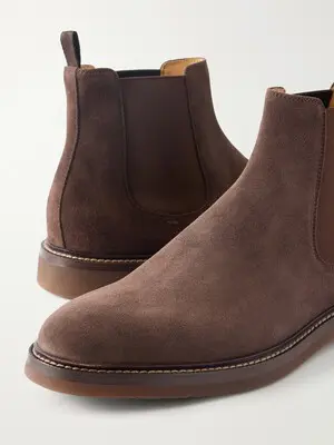 Brunello Cucinelli Suede Chelsea Boots