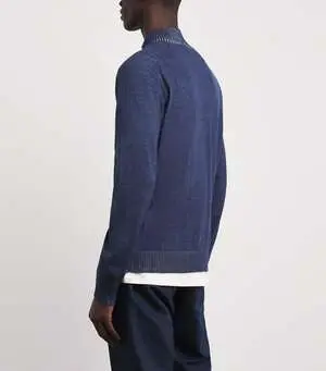 Paul & Shark Cashmere-silk Quarter-zip Sweater