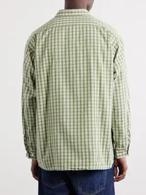 BEAMS Checked Madras Cotton Shirt - Green