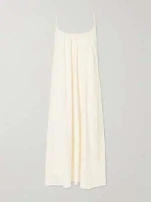 ERES Confidentielle Draped Silk And Cotton-blend Cover-up