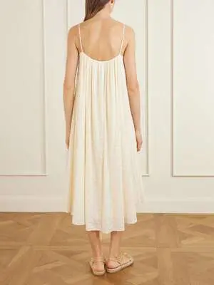 ERES Confidentielle Draped Silk And Cotton-blend Cover-up