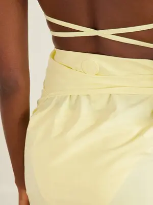 Hunza G Stretch-jersey Pareo - Yellow
